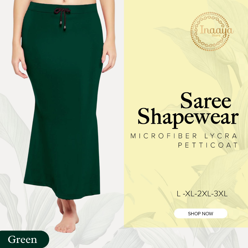 Saree Shapewear Microfiber Lycra Petticoat | Shopee Malaysia