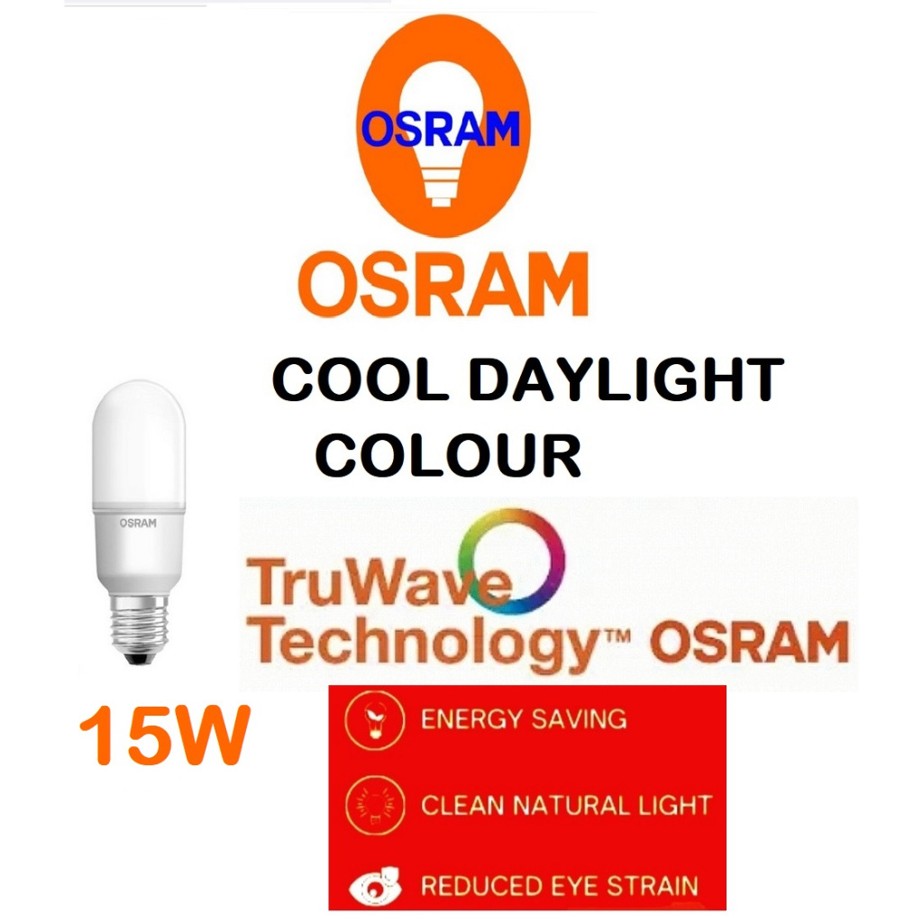 Osram 15W Led Stick Light Bulb (Cool Daylight Colour) | Shopee Malaysia