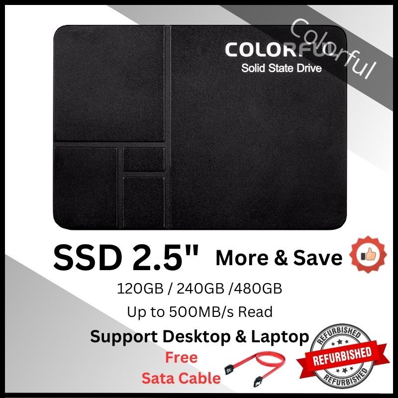[Local Stock] Used SSD 2.5" Colorful 120GB 240GB 480GB Desktop Laptop ...
