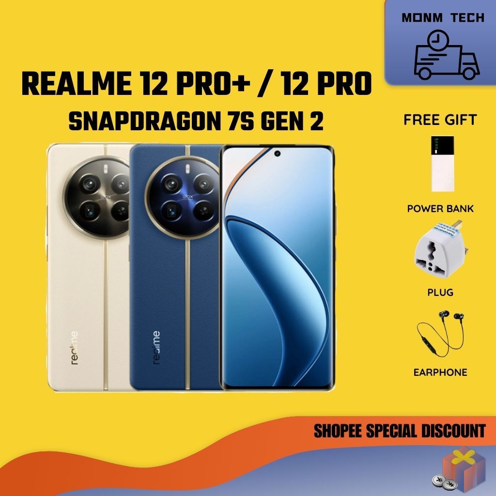 Realme 12 Pro+ Snapdragon 7s Gen 2/Realme 12 Pro Snapdragon 6 Gen 1 6.7 ...
