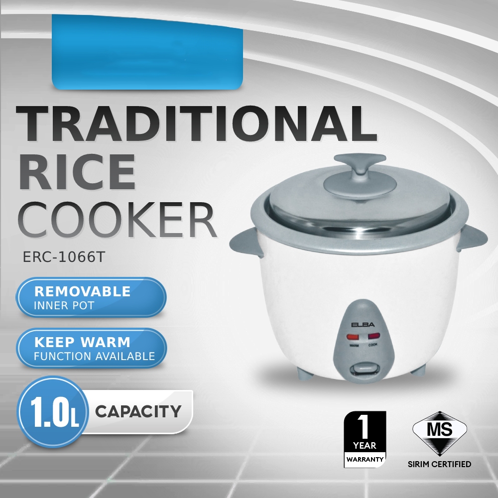 ELBA Traditional Rice Cooker ERC-1066T 1L | Shopee Malaysia