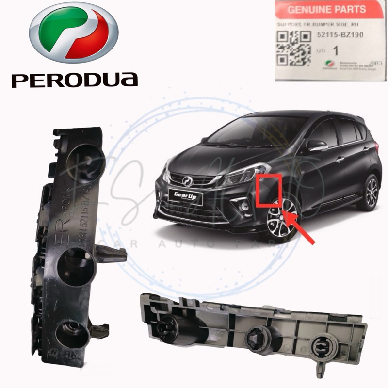 Perodua Myvi Gen3 2017- 2023 Front/ Depan Bumper Side Bracket CLIP Lh ...