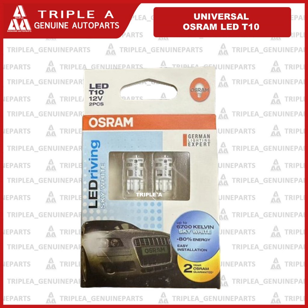 ORIGINAL | Osram T10 W5W Cool White LED 4090 6700K 12V 1SET 2PCS ...