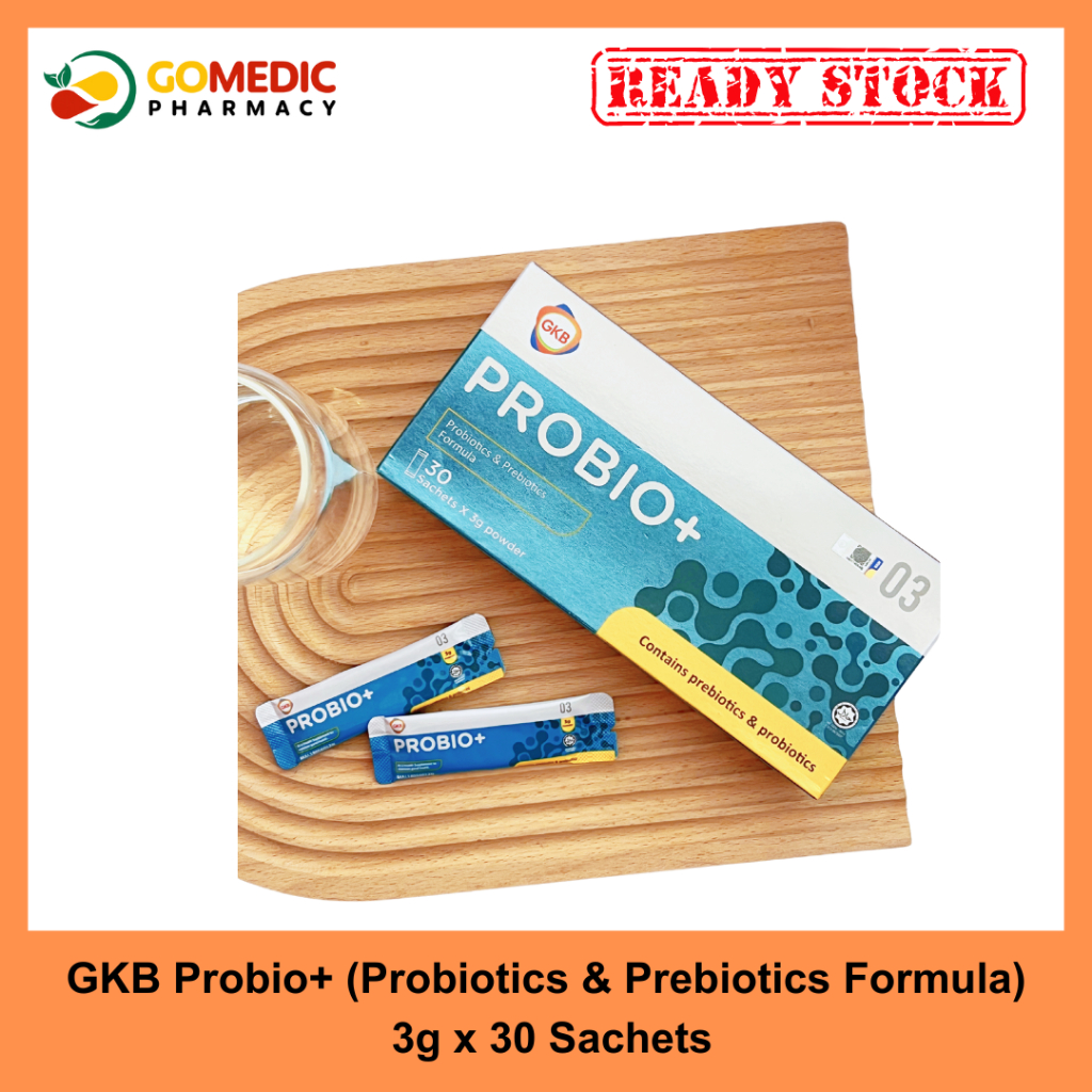GKB Probio+ (Probiotics & Prebiotics Formula) 3g x 30 Sachets | Shopee ...