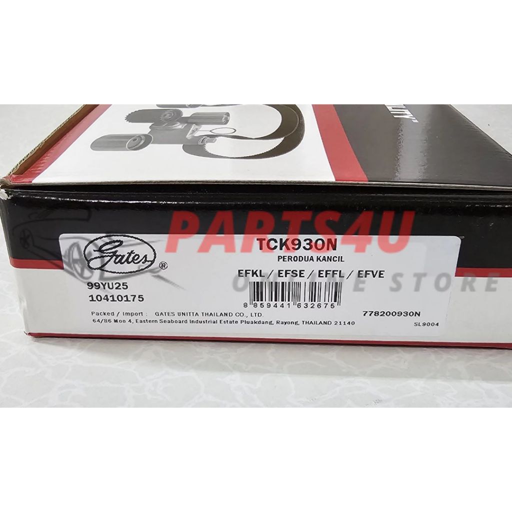 ( GATES ORIGINAL) PERODUA KANCIL 660 EF-CL SOHC Carburetor TIMING BELT ...