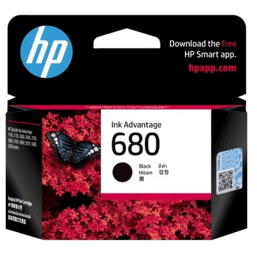 HP 680 Black Original Ink Advantage Cartridge (F6V27AA) | Shopee Malaysia