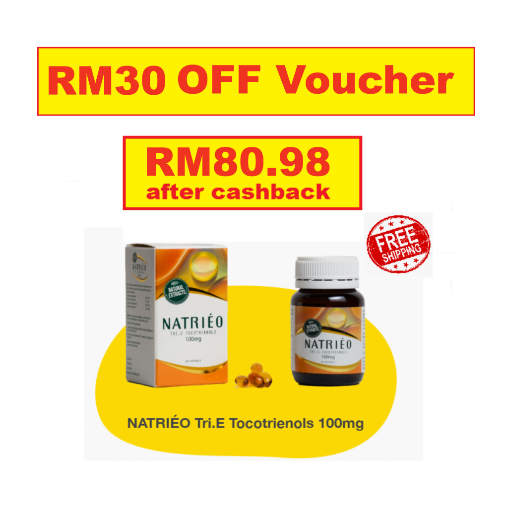 56[RM80.98 after cashback] NATRIEO TRI.E TOCOTRIENOLS 50MG (EXP 07/27 ...