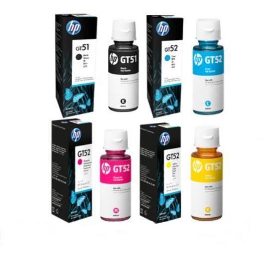 HP Original GT51 XL Black + GT52 CMY Set Of 4units Ink Bottle For HP GT ...