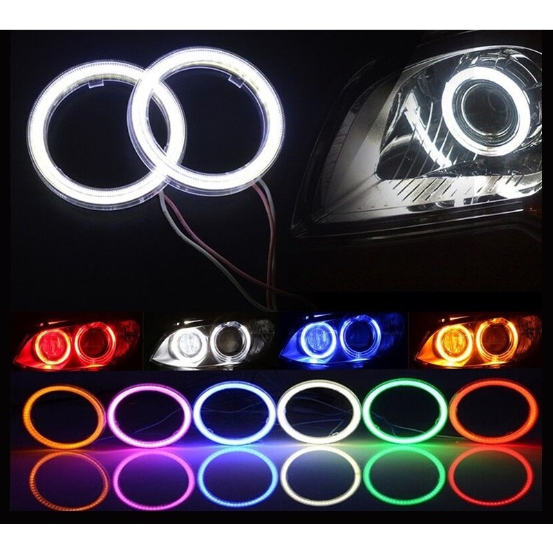 1pcs Angel Light 12V COB Halo Ring Circle 70-110MM Car Lights Fog Lamp ...