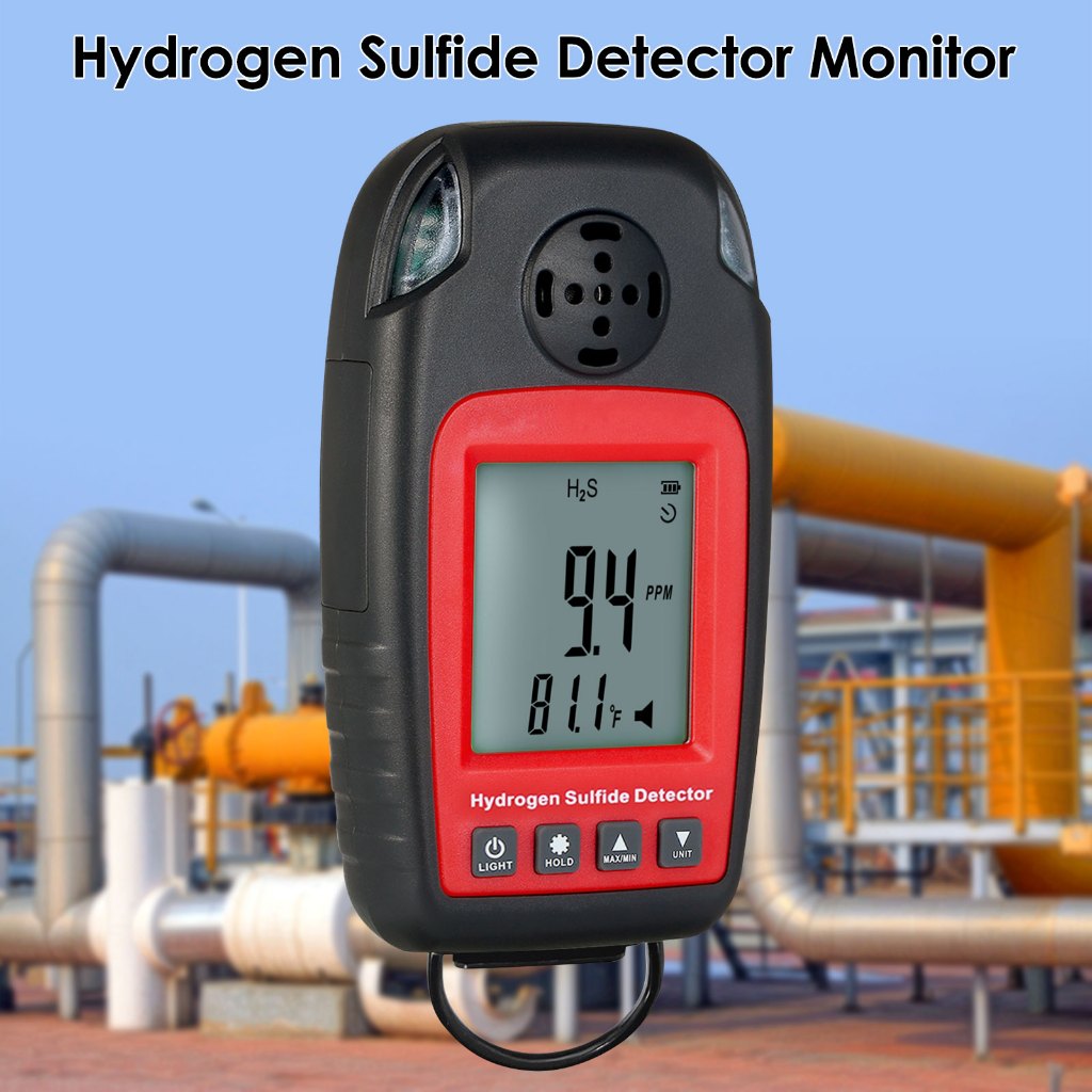 Hydrogen Sulfide Detector H₂S Monitor 0~100ppm Electrochemical H₂S ...