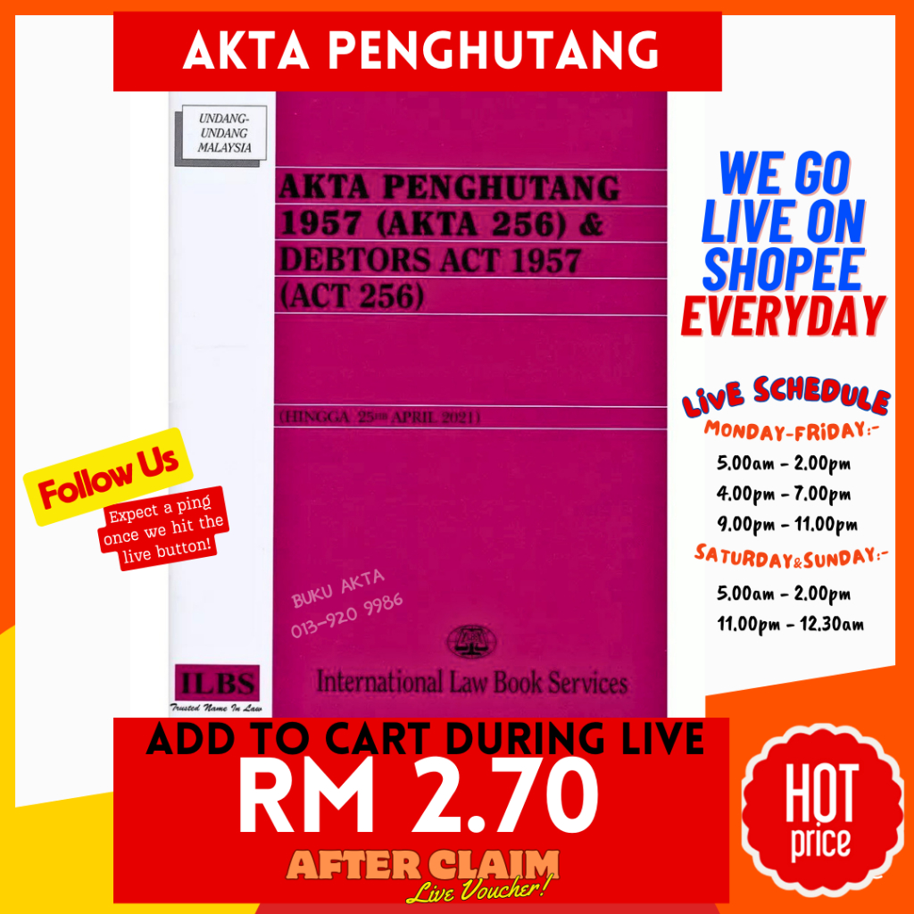 Akta Penghutang 1957 (Akta 256) & Debtors Act 1957 (Act 256) (Hingga ...