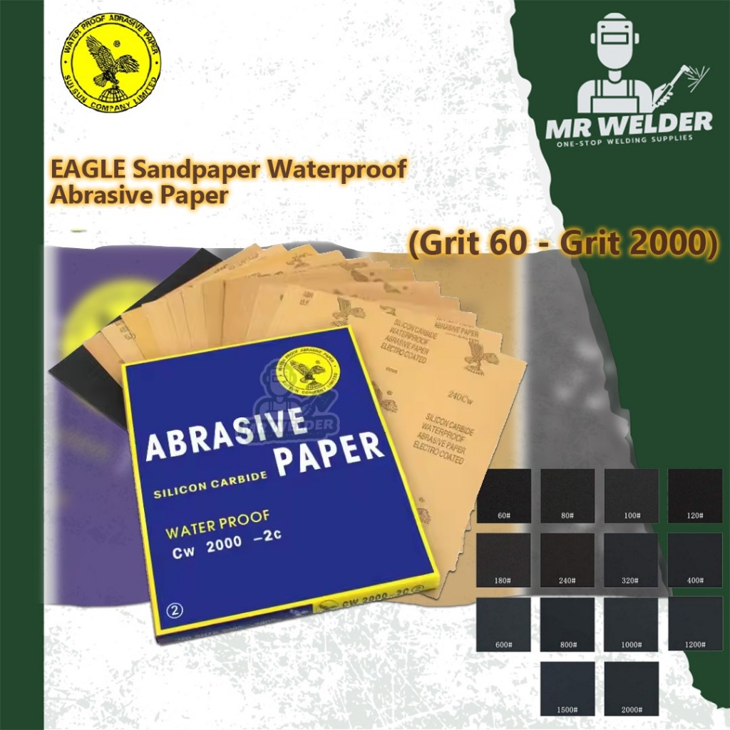 EAGLE Sand Paper Waterproof Wet Dry Abbrasive Sandpaper Abrasive Kertas ...