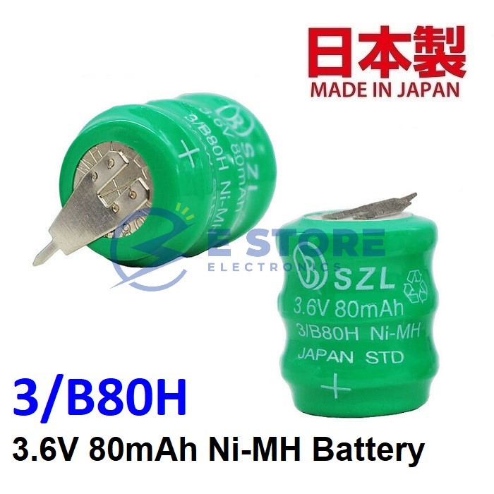 3.6V 80mAh Ni-MH Rechargeable Battery With 2 Pin - 3/B80H | Shopee Malaysia