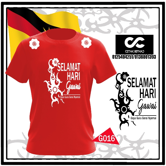 Baju Tshirt Selamat Hari Gawai Gayu Guru Gerai Nyamai 2024💐 | Shopee Malaysia