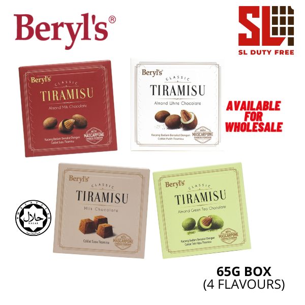 Beryl’s Tiramisu Chocolate 65G Box Almond White/Almond Milk/Green Tea Coklat Beryl's HALAL ...
