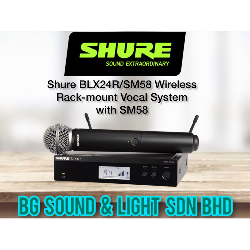 Shure BLX24R/SM58 Wireless Rack-mount Vocal System with SM58 | Shopee Malaysia