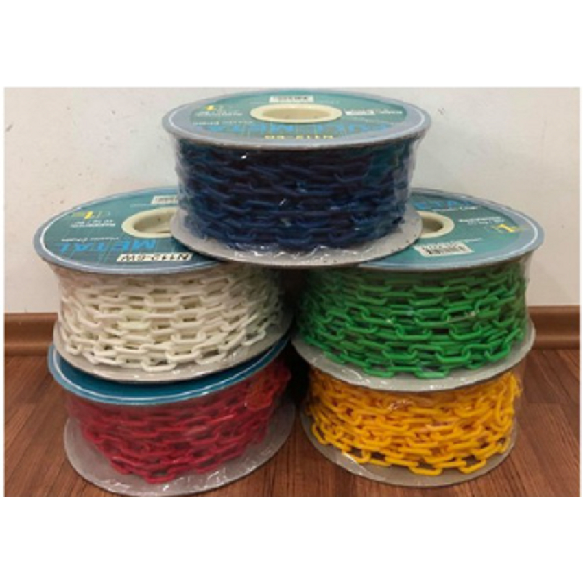 20METER PVC Plastic Chain 6mm Red White Yellow Green Blue / Rantai ...