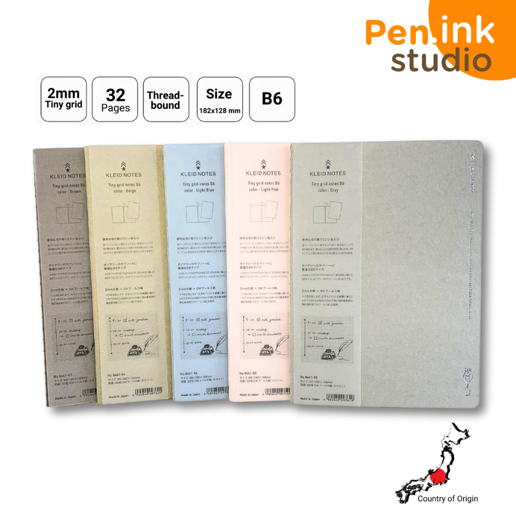 Kleid Notebook B6 Size 2mm Tiny Grid Notebook | Shopee Malaysia