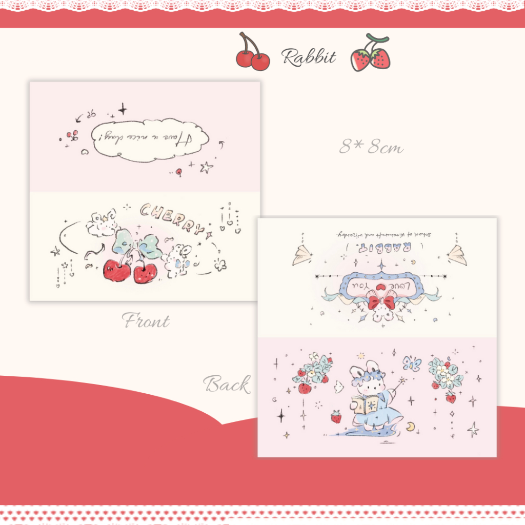 【Ready Stock】rabbit header cards packaging card biscuit packaging idol ...