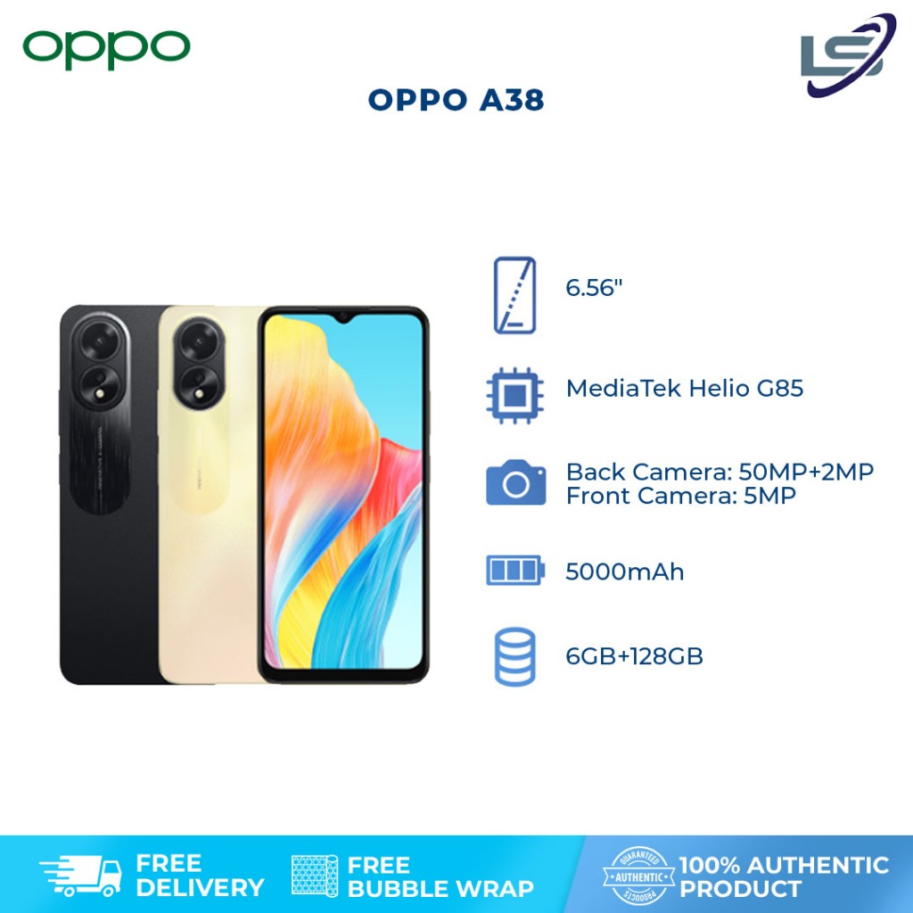 OPPO A38 6GB+128GB | 33W SUPERVOOCTM | 50MP AI Camera | 90Hz Sunlight ...