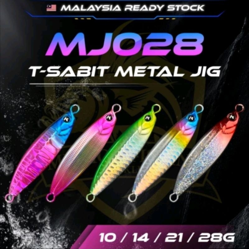 【MJ028 METAL JIG T-Sabit V2】METAL Jig Lure 1Pcs 10g/14g/21g/28g FISHING Lure Micro Jig Fast jig ...