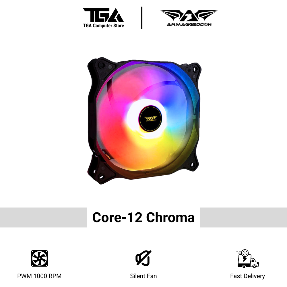 CPU Cooler Armaggeddon Core-12 Chroma LED PC Cooling Fan | Shopee Malaysia