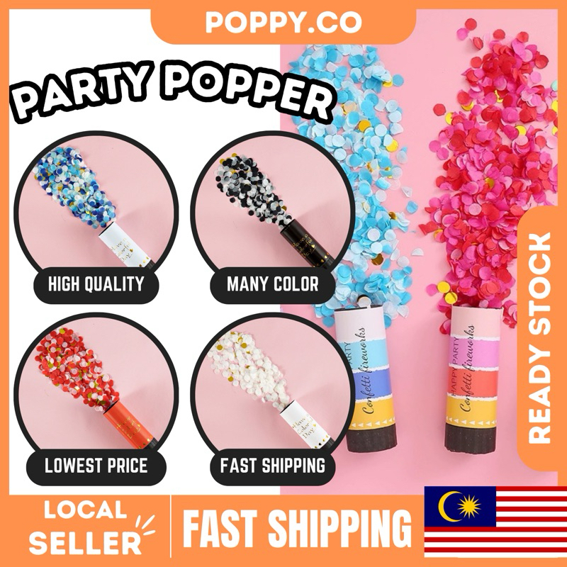 Party Popper Pop Paper Confetti Birthday Wedding Graduation Decoration ...