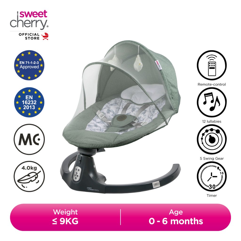 Sweet Cherry B03 Cozy Infant Swing, Electric Baby Swing Chair Rocker ...