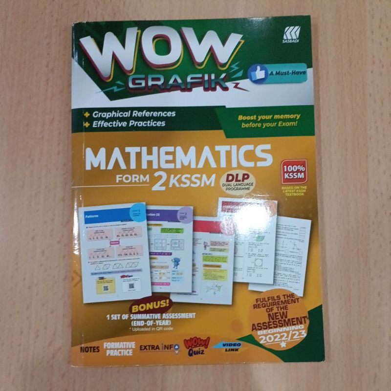 wow grafik sasbadi mathematics form 2 DLP used Preloved book | Shopee ...