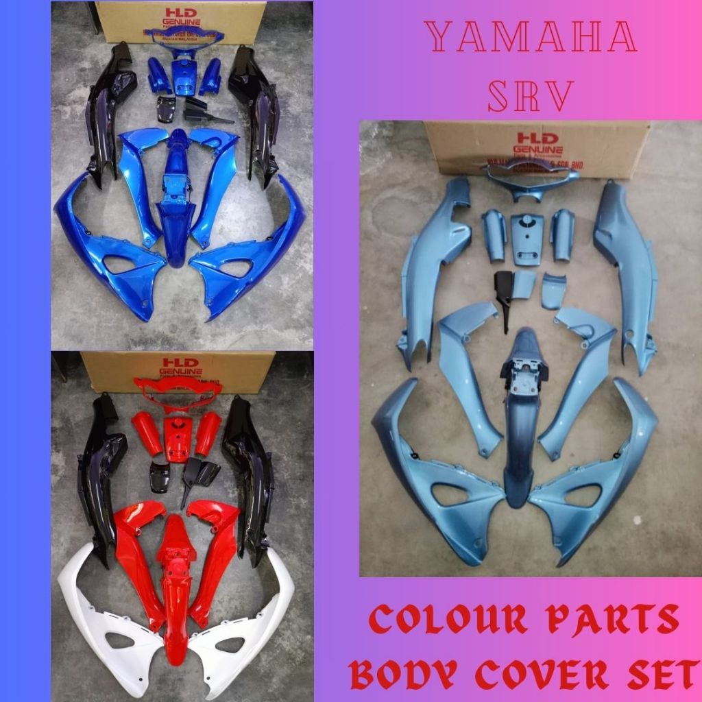 SRV YAMAHA COLOUR PARTS BODY COVER SET HLD - BMC+BG / VRC+BWC1 / PPBM3 | Shopee Malaysia