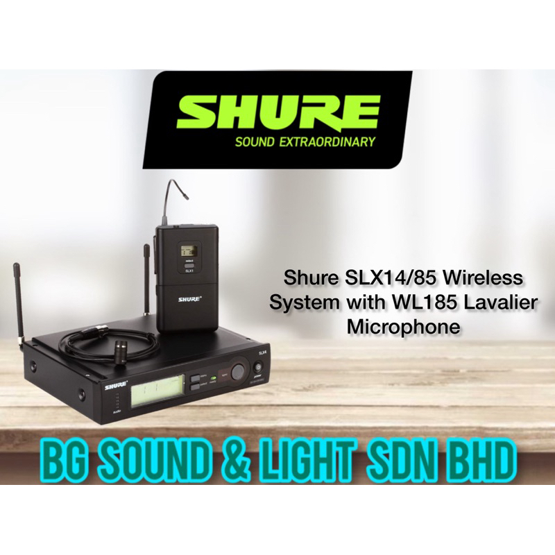 SHURE SLX14/85 Wireless System with WL185 Lavalier Microphone ( SLX24/B58 )( SLX24/SM58 ...