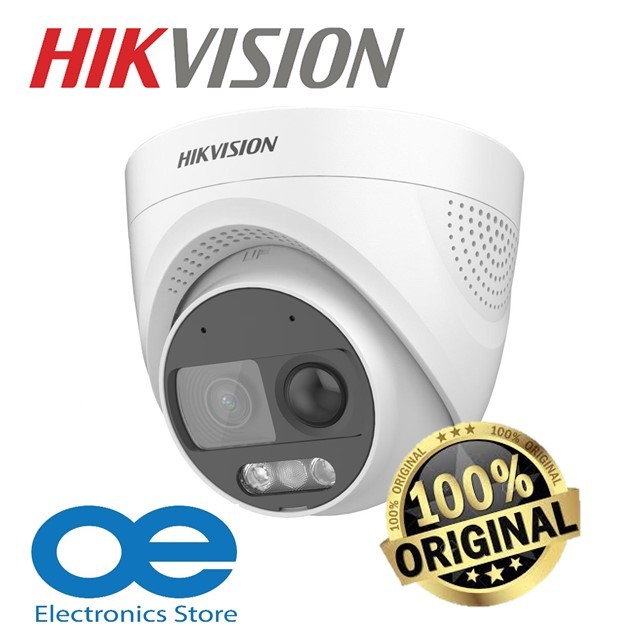 HIKVISION DS-2CE72DF3T-PIRXOS Analog 2MP Fixed 3.6mm Lens Build In Mic ColorVu PIR Siren Audio ...