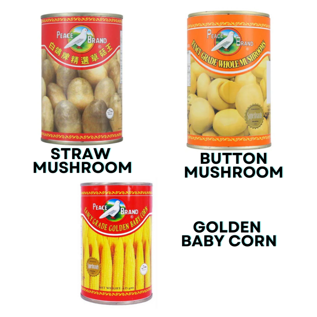 Peace Brand Fancy Grade Straw Mushroom/ Button Mushroom/ Golden Baby ...