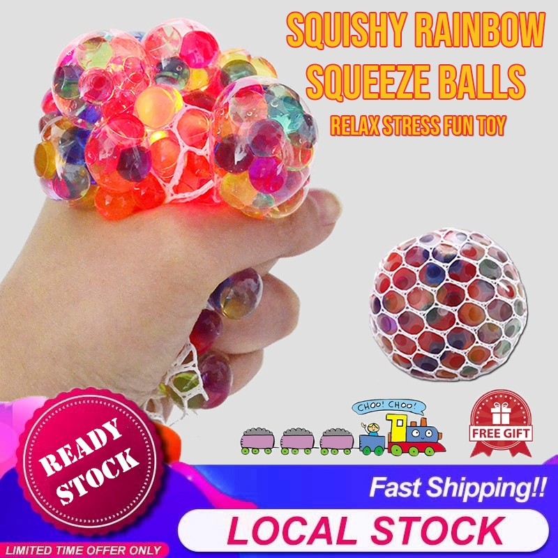 [Choo Choo Toy] Squishy Net Fruity Ball Squeeze Relax Stress Toy Vent ...