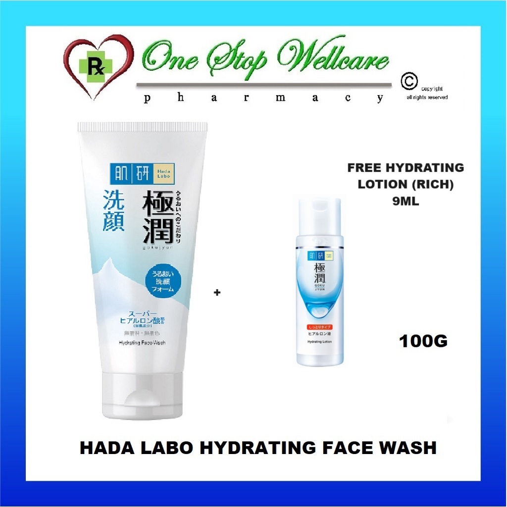 HADA LABO HYDRATING FACE WASH 100G / FREE HYDRATING LOTION (RICH) 9ML (EXP:11/2026) | Shopee ...