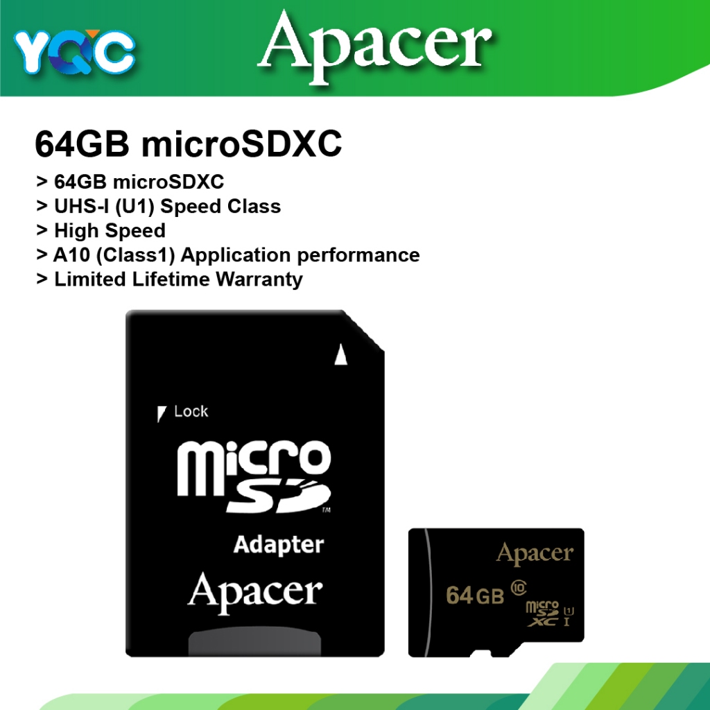 Apacer micro SDHC Card UHS-I U1 Class 10 45MB/s Micro SD Card 32/64 ...