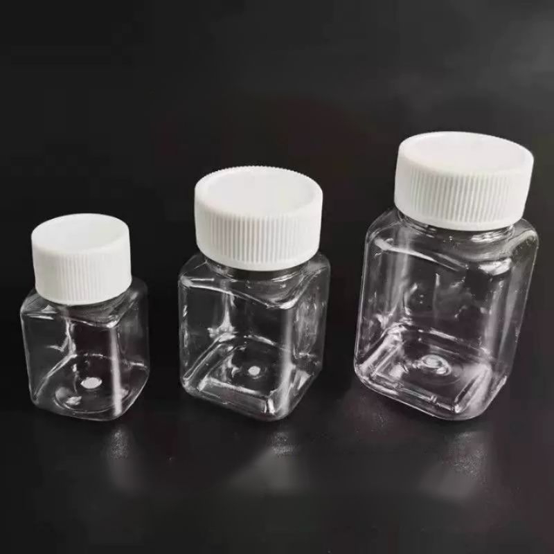 Botol Kapsul Kosong SQUARE 30ml/50ml Botol Ubat Kotak Plastic Jar ...