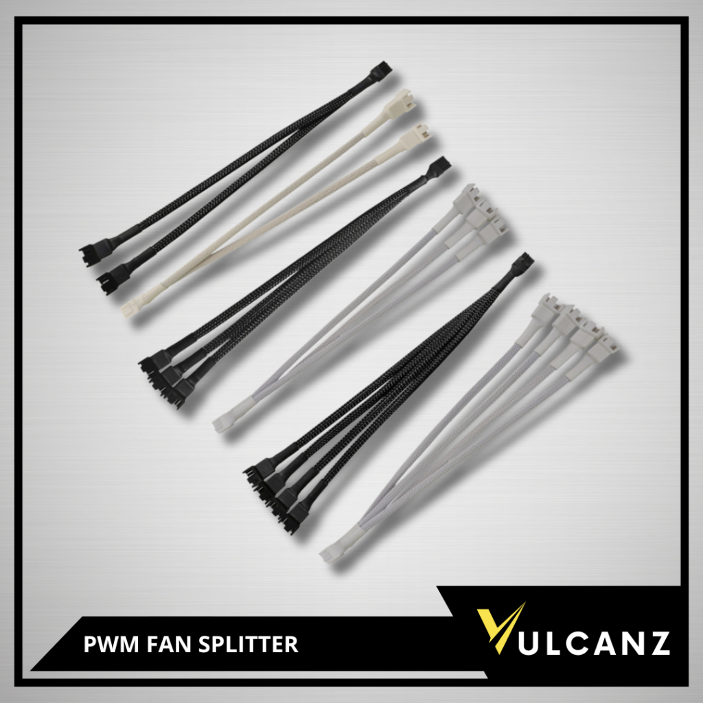 4PIN CPU PWM FAN SPLITTER SLEEVED EXTENSION PC CABLE - PWM FAN CABLE ...