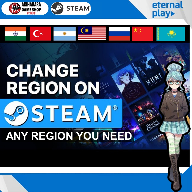 🎮Steam Change Country Region Service (PM FIRST) | Shopee Malaysia