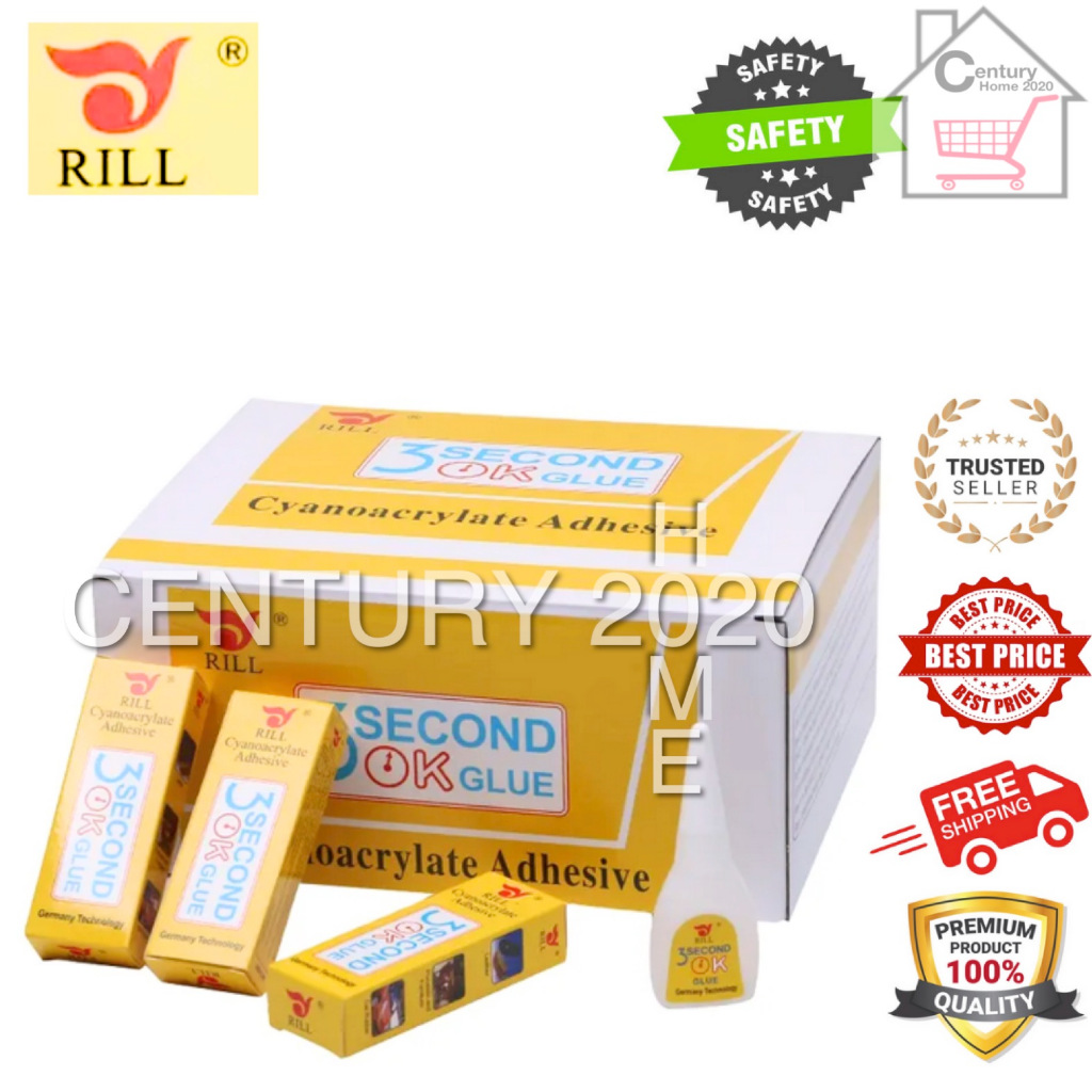 RILL 3 Second OK Super Glue 1 BOX | Shopee Malaysia