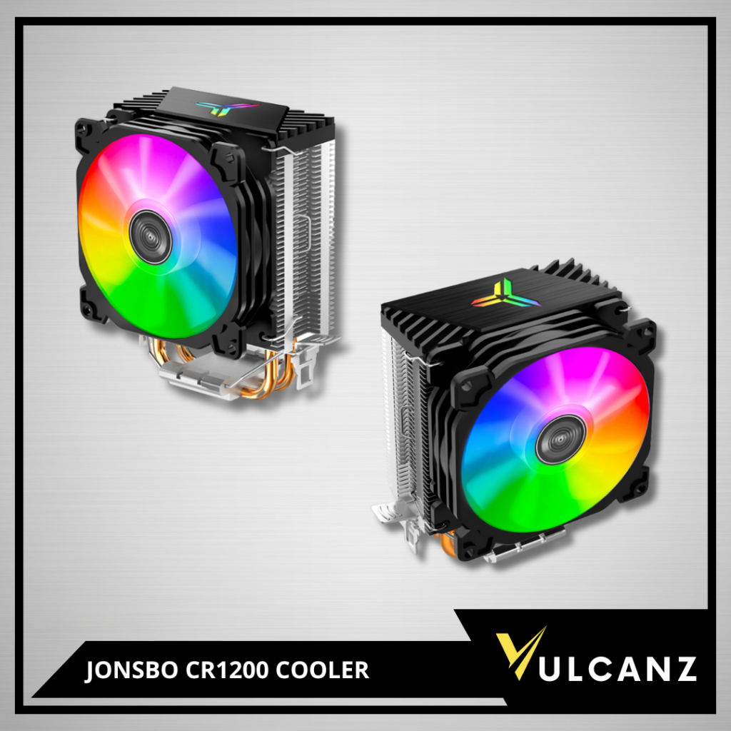 JONSBO CR1200 2 HEATPIPE 3PIN 9CM RGB TOWER CPU COOLER HEATSINK FOR ...