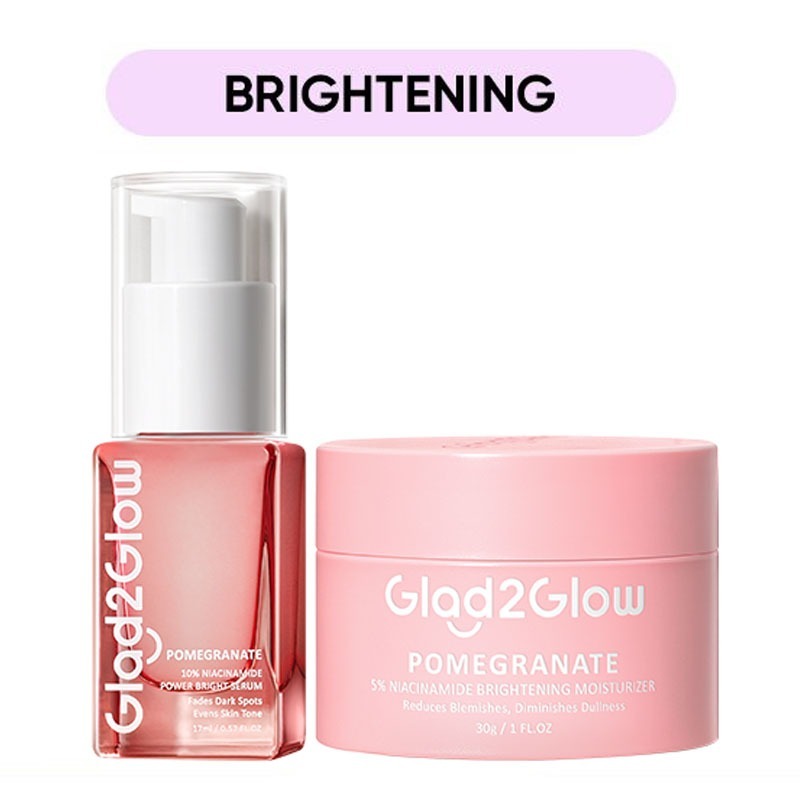 Glad2Glow 2 In 1 Brightening Set Aha Bha Pha/10% Niacinamide/5% ...