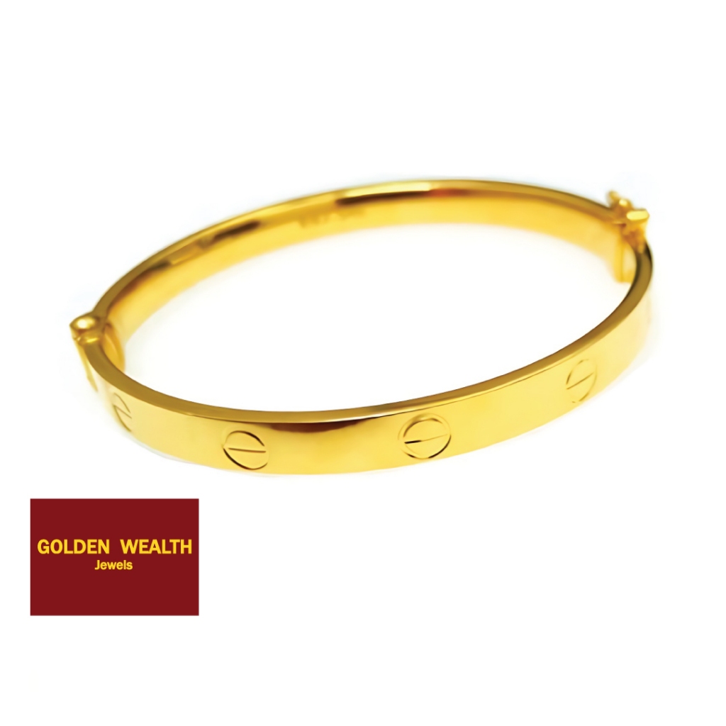 🏆916 Luxury Gold Bangle Gelang Emas Classic 黄金品牌手环 | Shopee Malaysia