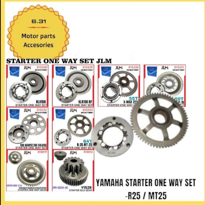 ALL NEW STOCK R25 MT25 R 25 MT 25 GEAR STATER ONE WAY SET YAMAHA 250 CC ...