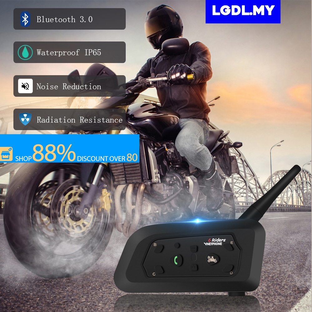 【Ready stock】ORIGINAL PRO Motorcycle Bluetooth Helmet Intercom for Moto ...