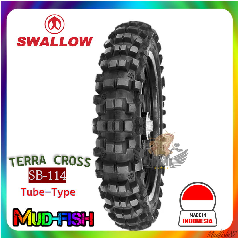 TAYAR SWALLOW TERRA CROSS SB114R TUBETYPE TYRE 110/90-19 | 110/100-18 (SB-114R) | Shopee Malaysia