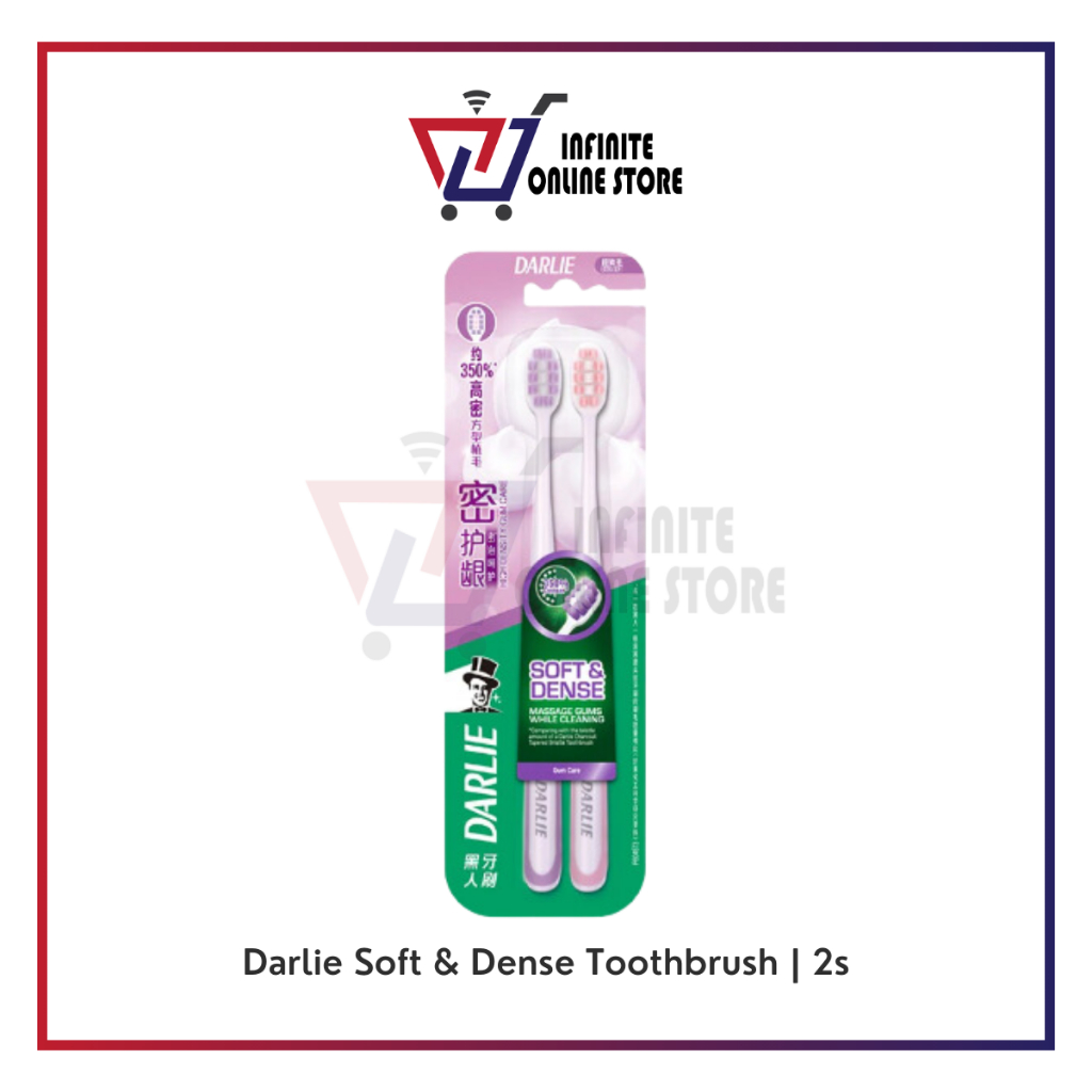 Darlie Soft & Dense High Density Gumcare Toothbrush Extra Soft (2s ...