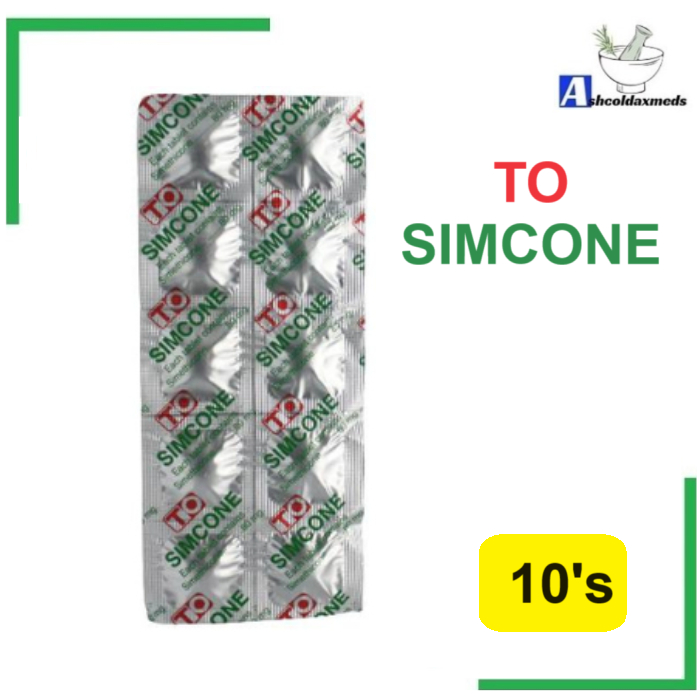 EXP06/27 SIMCONE 80MG SIMETHICONE 80MG 10's Chewable tablets | Shopee ...