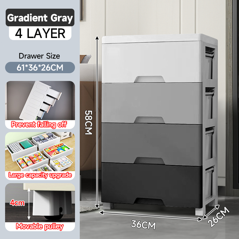OOKAS 3-6 Layer Drawer Baju Wide Durabox Drawer Rak Baju Clothes ...
