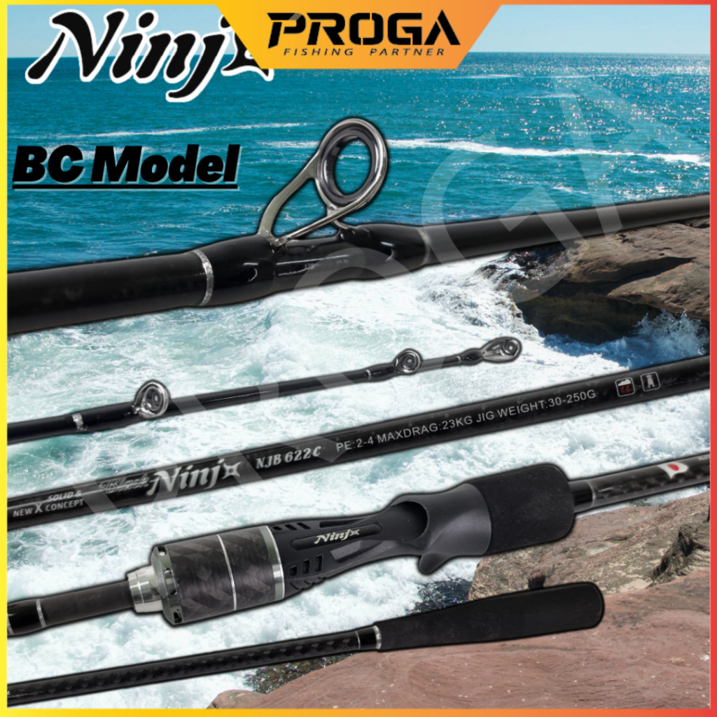 【PROGA】BLACK NINJA NJB622C Solid & New X Concept BC Fishing Rod ...